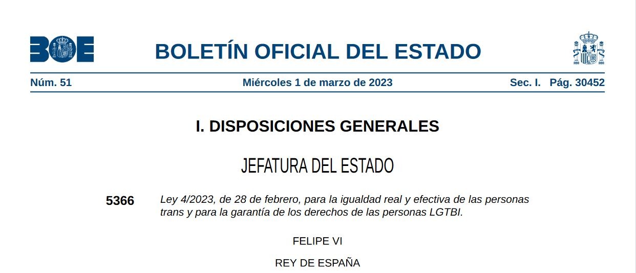 WDI España solicita la derogación de la Ley 4/2023, de 28 de febrero ...